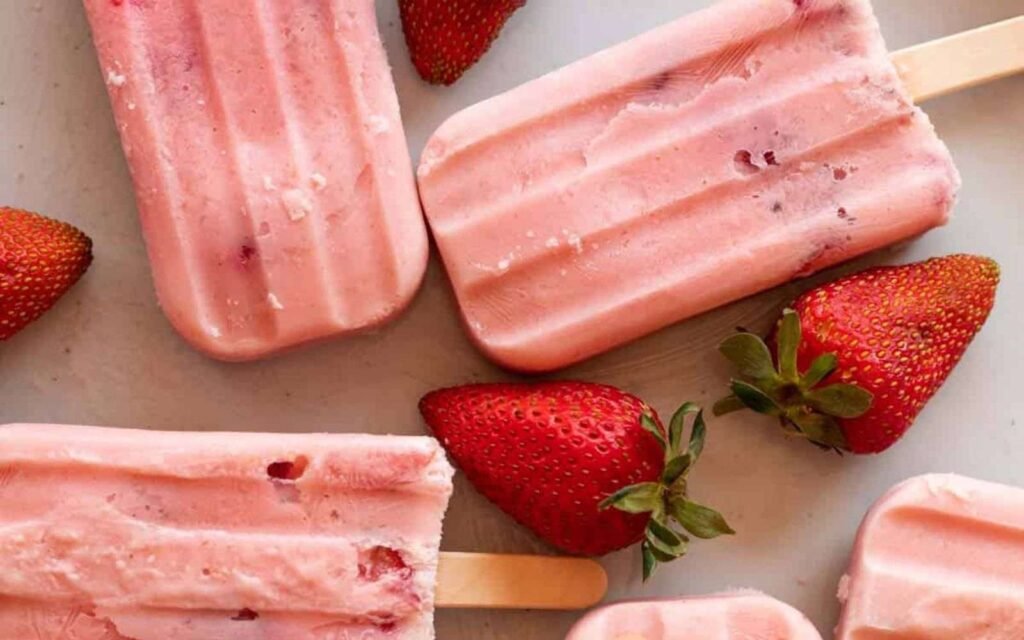 Paletas heladas con yogurt y fresas - Noticias251